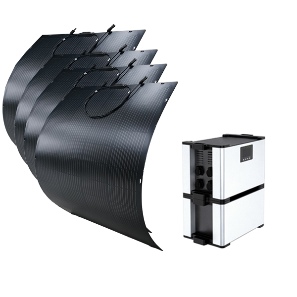 3840Wh Complete Solar System 4*200W Semi-flexible solar panel+AST3840 ...